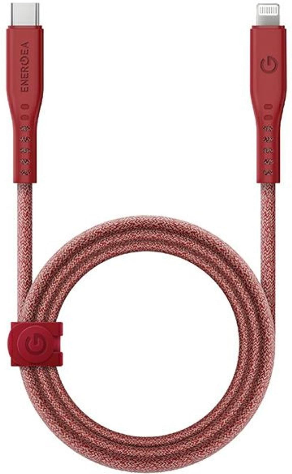 Energea kabel Flow USB-C - Lightning C94 MFI 1.5m czerwony/red 60W 3A ...