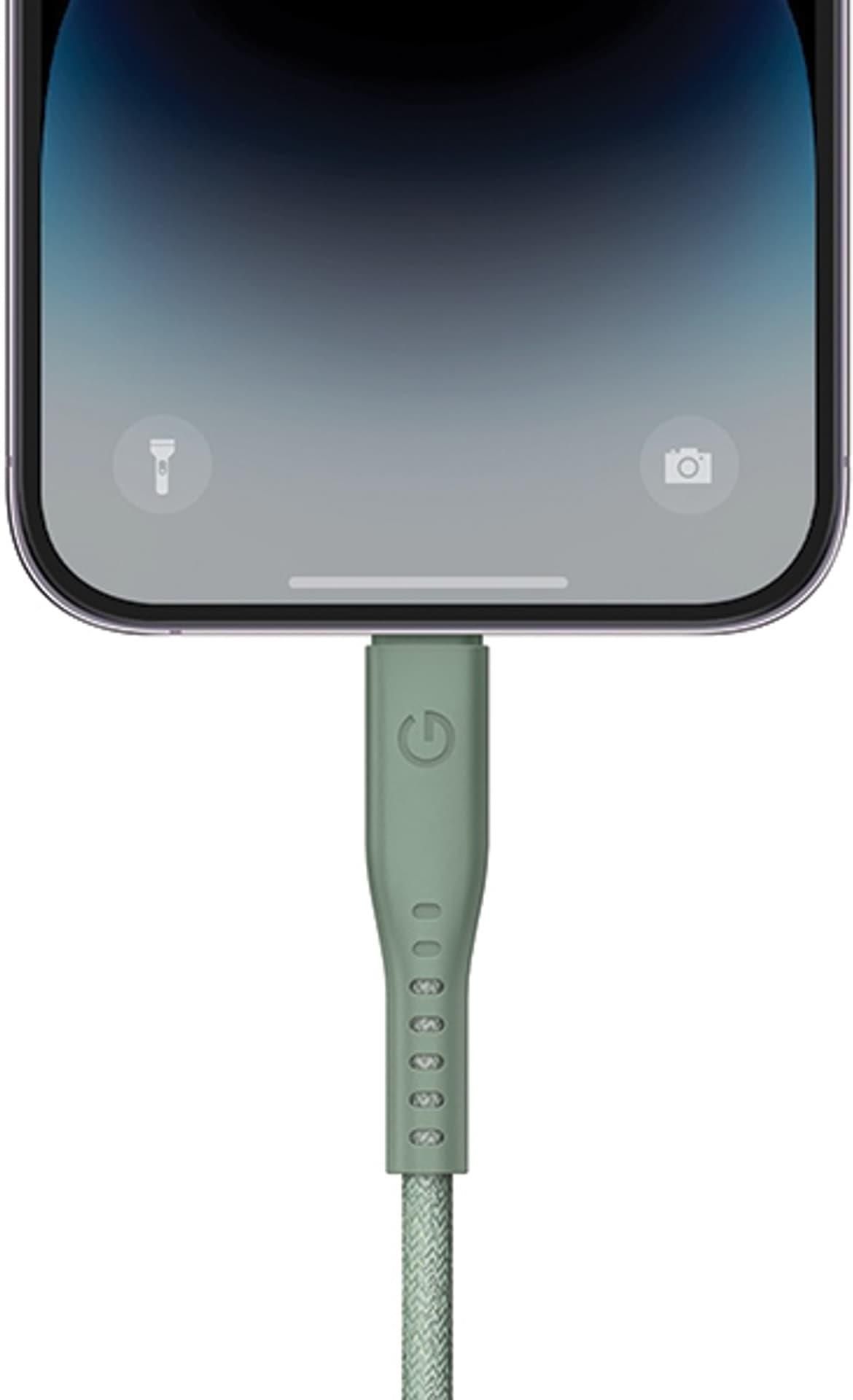 Energea kabel Flow USB-C - Lightning C94 MFI 1.5m zielony/green 60W 3A ...