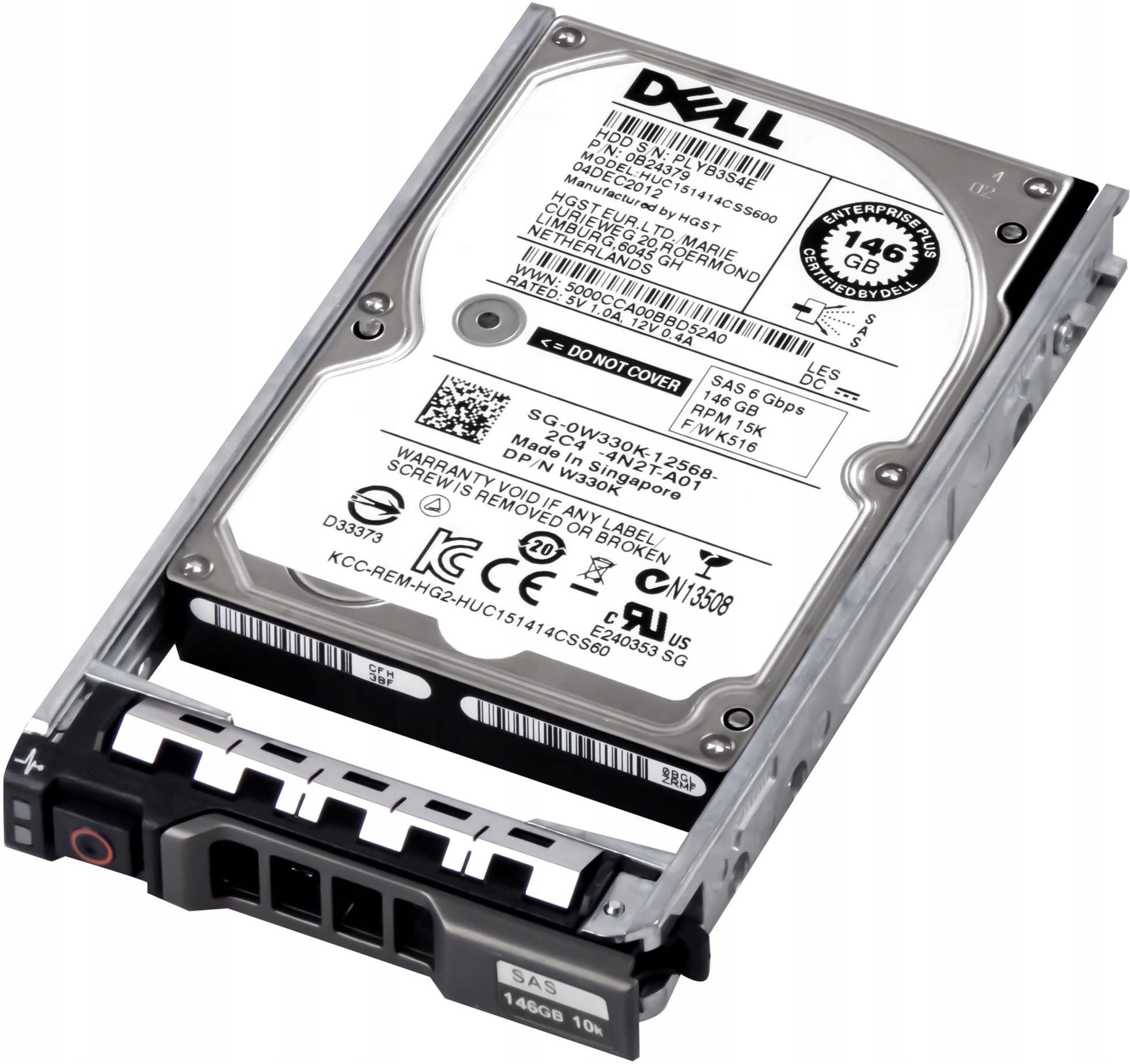 Dysk serwerowy Dell 146GB 15K SAS-2 2.5'' HUC151414CSS600 (0W330K ...
