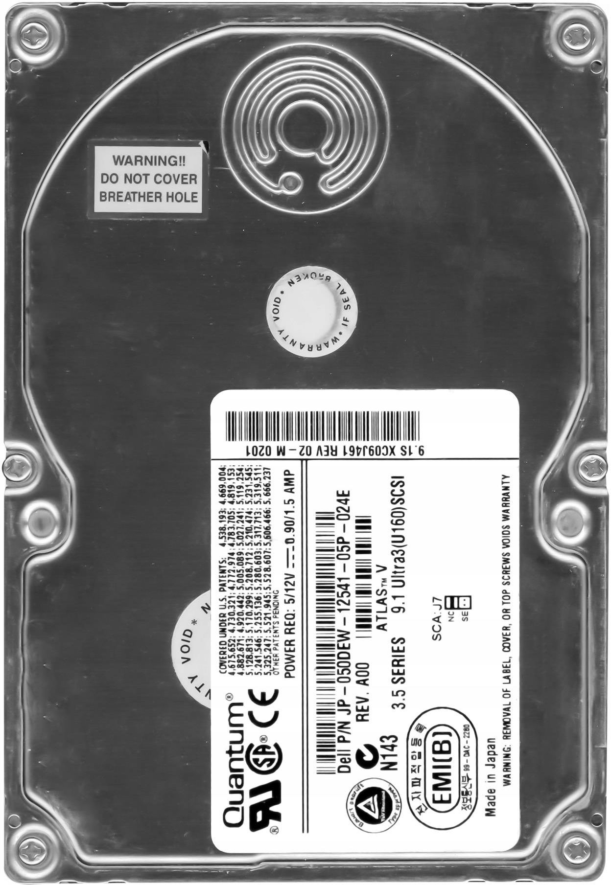 Dysk serwerowy Dell 9.1GB 7.2K Scsi U160 3.5'' XC09J461 (050DEW ...