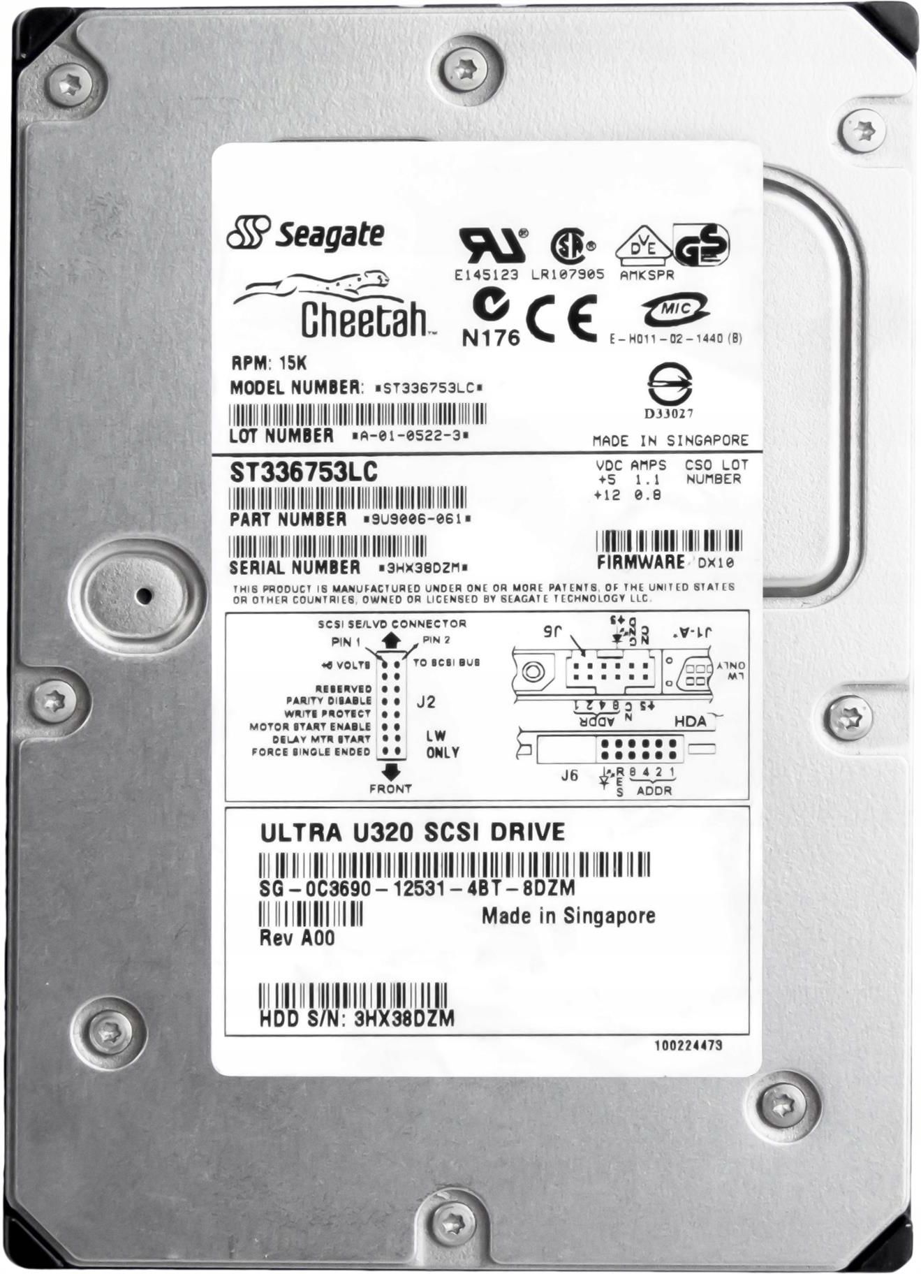 Dysk serwerowy Dell 36GB 15K Scsi U320 3.5'' ST336753LC (0C3690 ...