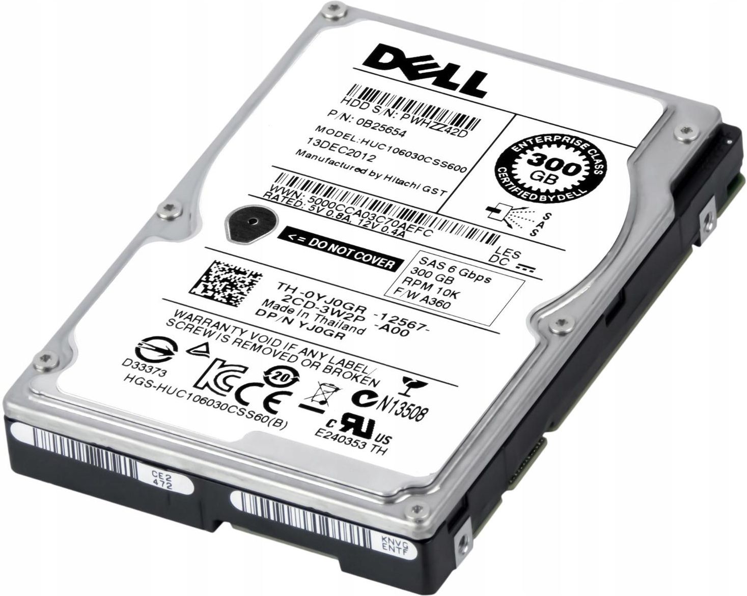 Dysk serwerowy Dell 300GB 10K SAS-2 2.5'' HUC106030CSS600 (0YJ0GR ...