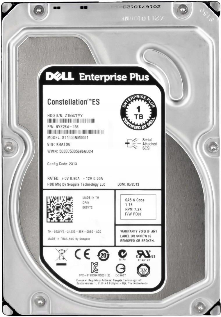 Dysk serwerowy Dell Enterprise Plus 1TB 7.2K Sas Lff 3.5'' (062VY2 ...
