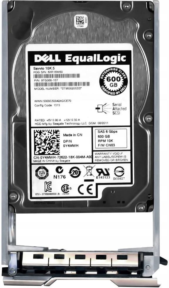Dysk serwerowy Dell 600GB 10K 64MB SAS-2 2.5'' ST9600205SS (0Y4MWH ...