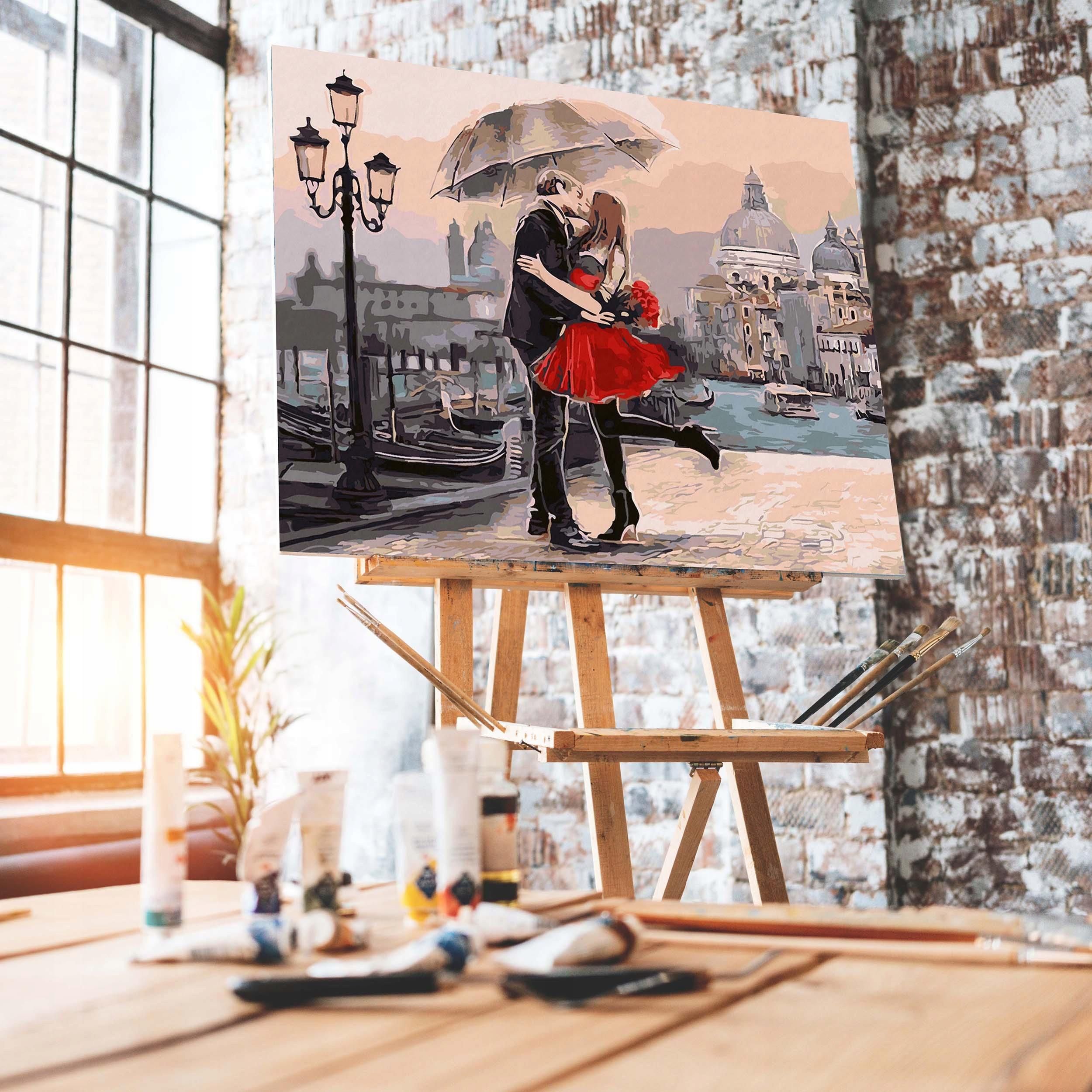 Kreoleo Obraz Malowanie Po Numerach 40X50cm Z Ramą Na Krośnie Pocałunek ...