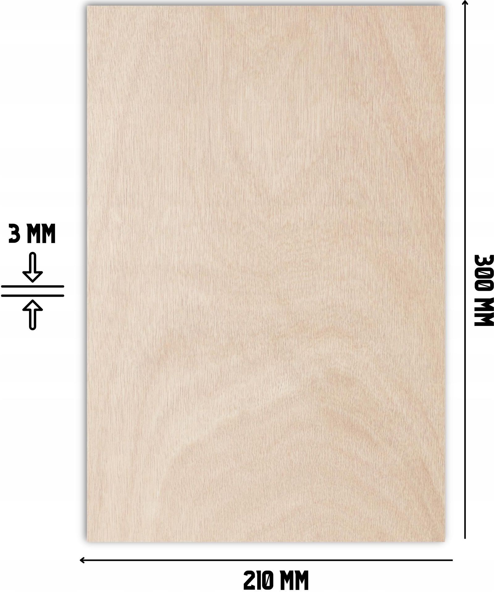 Sklejka 3MM Do Lasera Klasa 1 Formatka A4 10 Sztuk 1615950636 - Ceny i opinie - Ceneo.pl