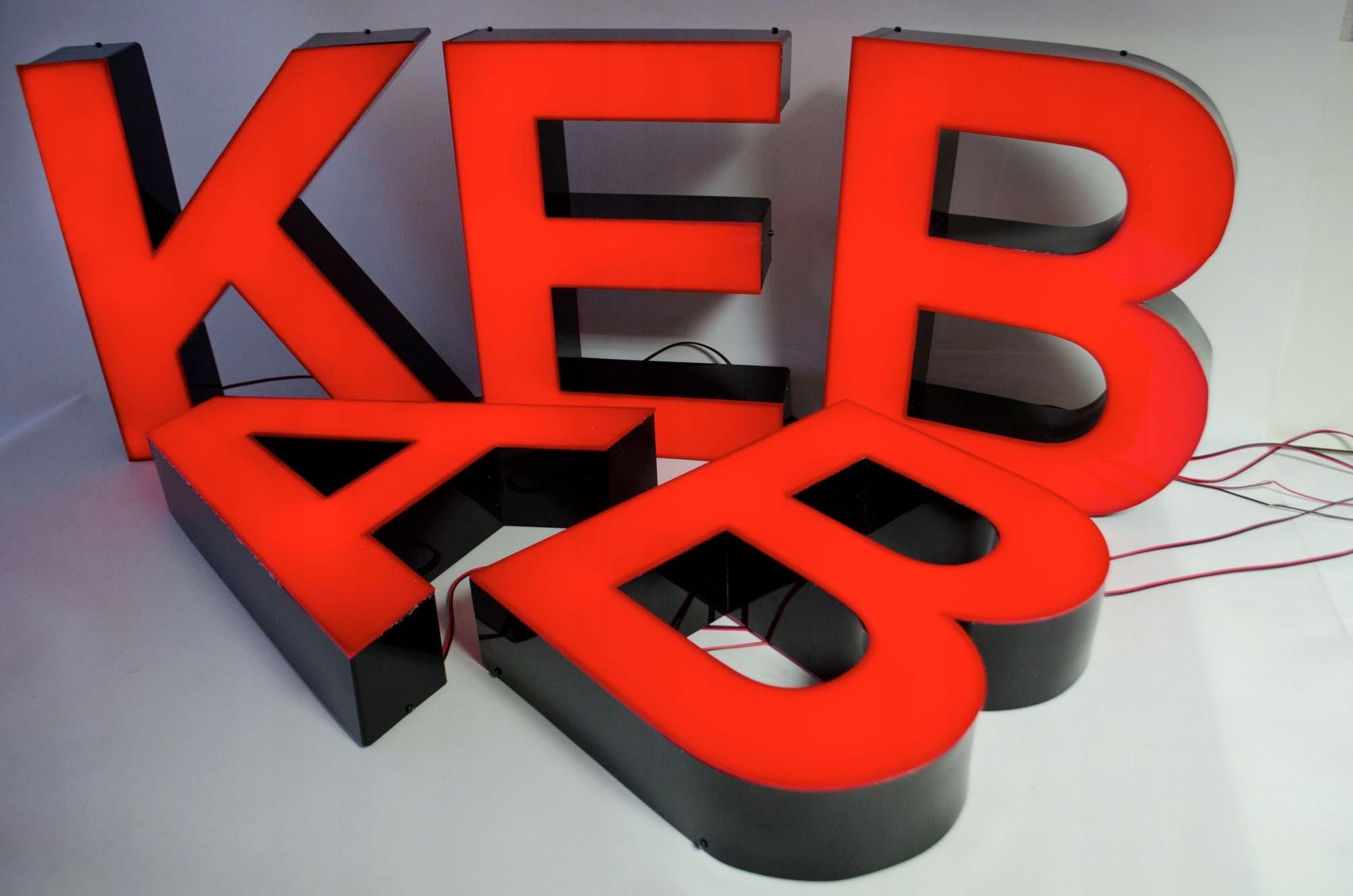 Świecący Led Napis Kebab Litery 3D Z Plexi 40Cm - Ceny i opinie - Ceneo.pl