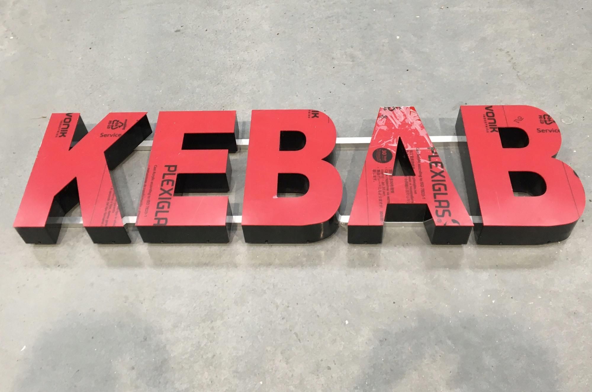 Świecący Led Napis Kebab Litery 3D Z Plexi 40Cm - Ceny i opinie - Ceneo.pl