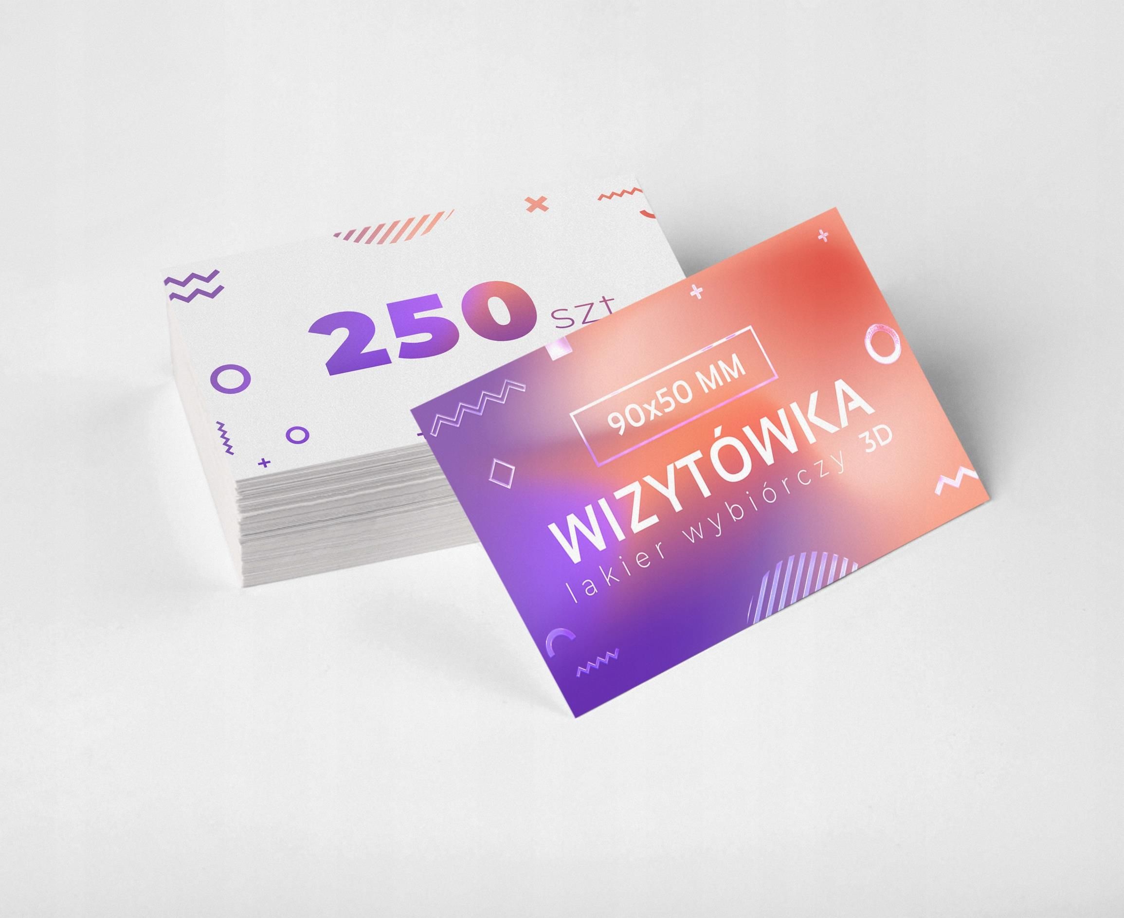 Wizytówki 250 Sztuk 90X50mm Folia Soft Touch Lakier Uv 3D Wypukłe Premium - Ceny i opinie - Ceneo.pl