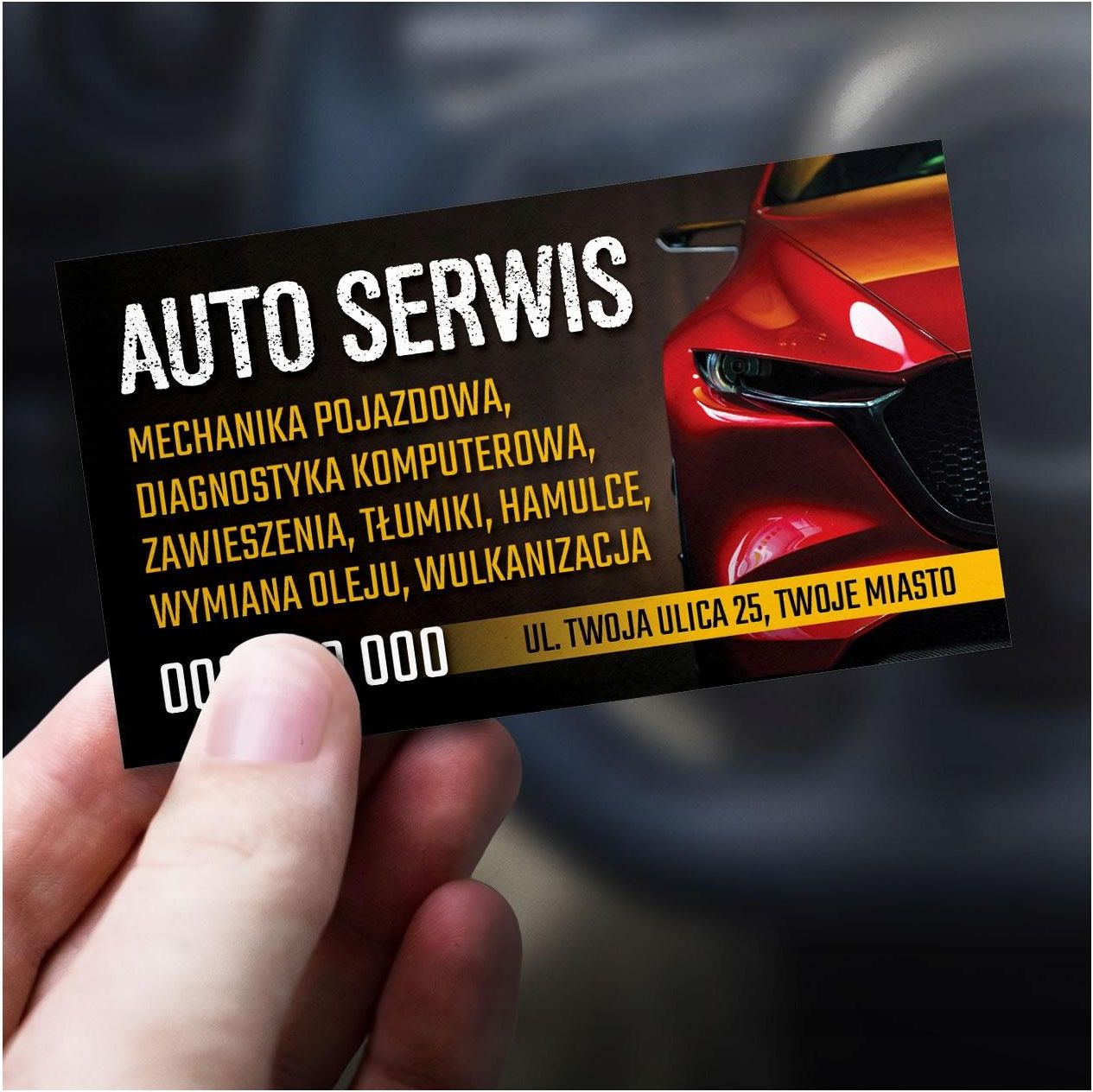 Wizytówki Auto Serwis Warsztat Samochodowy 1000szt. - Ceny i opinie ...