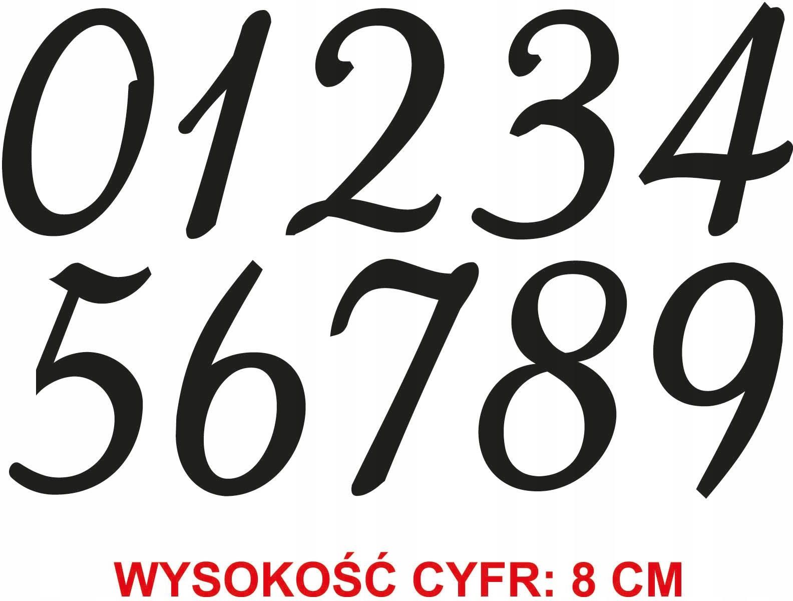 Naklejki Cyfry 8Cm 10szt. #1 _Kolory - Ceny i opinie - Ceneo.pl
