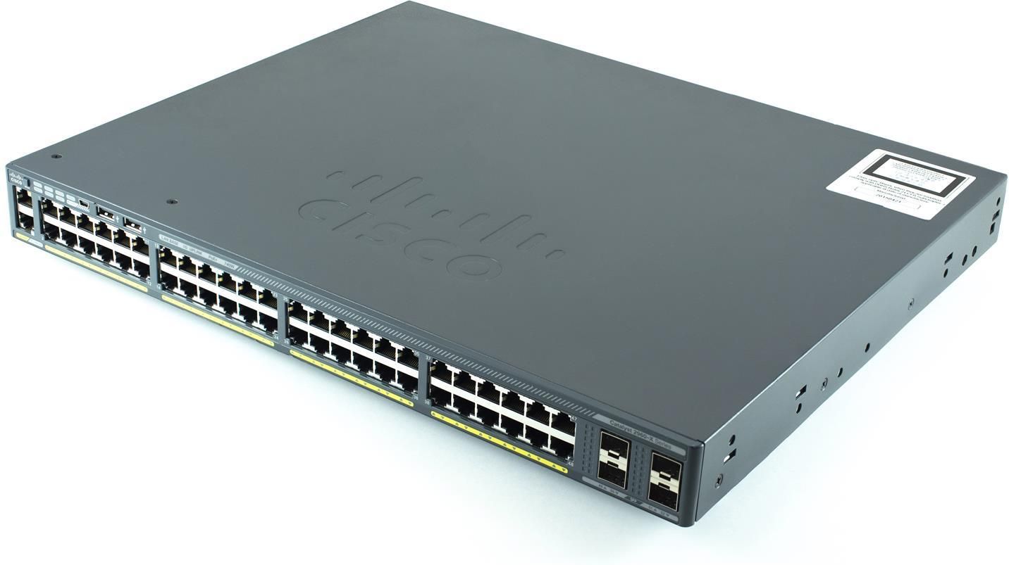 Cisco WS-C2960X-48FPS-L - 48x 1GE RJ45, PoE+ 740W 802.3at, uplink 4x 1G ...