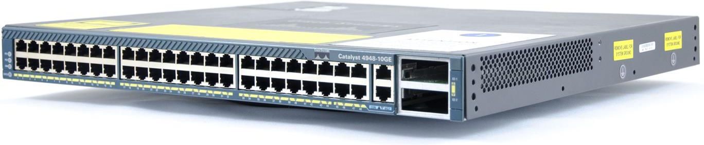 Cisco WS-C4948-10GE-E - 48x 1G RJ45, uplink 2x 10G X2, 1x Zasilacz AC ...