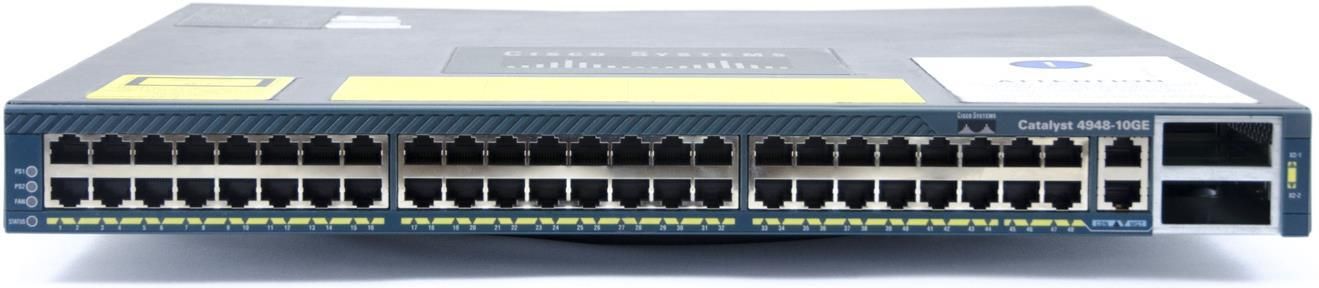Cisco WS-C4948-10GE-E - 48x 1G RJ45, uplink 2x 10G X2, 1x Zasilacz AC ...