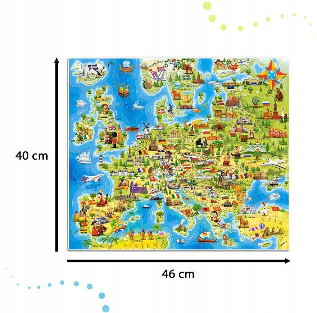 Castorland Puzzle Edukacyjna Układanka Mapa Europy Podróż Po Europie ...