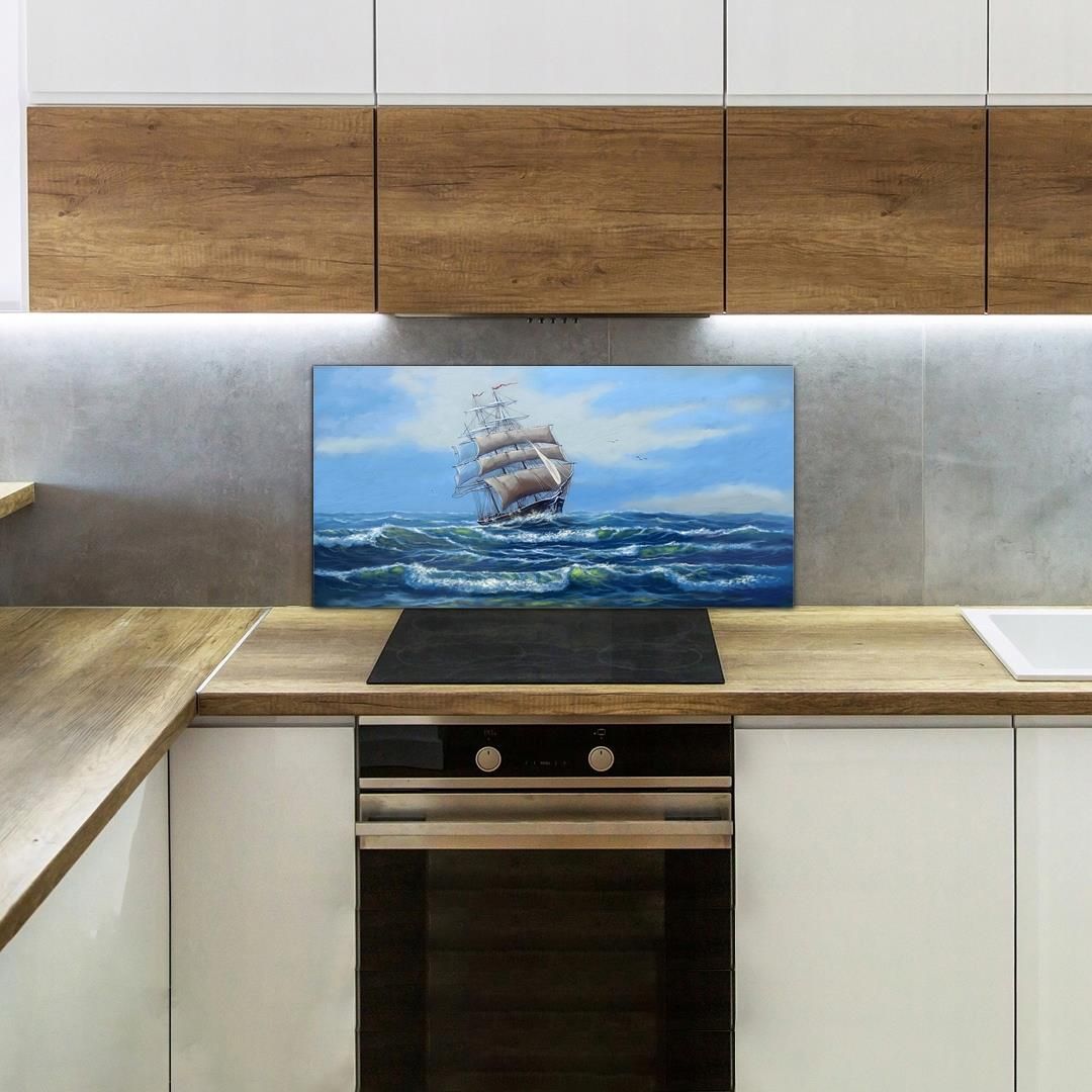 Coloray Kuchnia Panele Szklane Morze Statek Ocean 100X50 - Opinie i ...