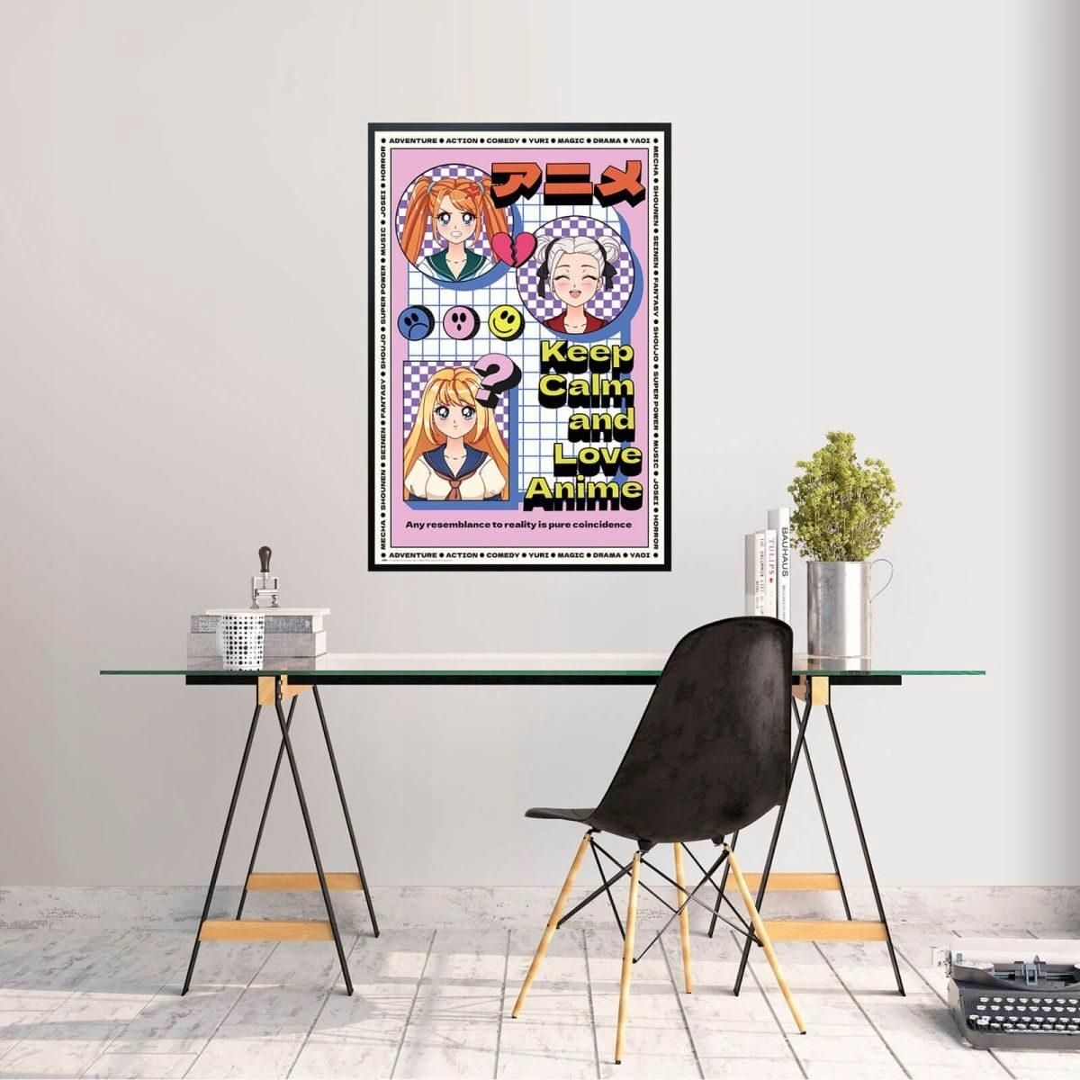 Grupoerik Keep Calm And Love Anime Plakat Plakaty Na Ścianę 61X91,5 Cm ...