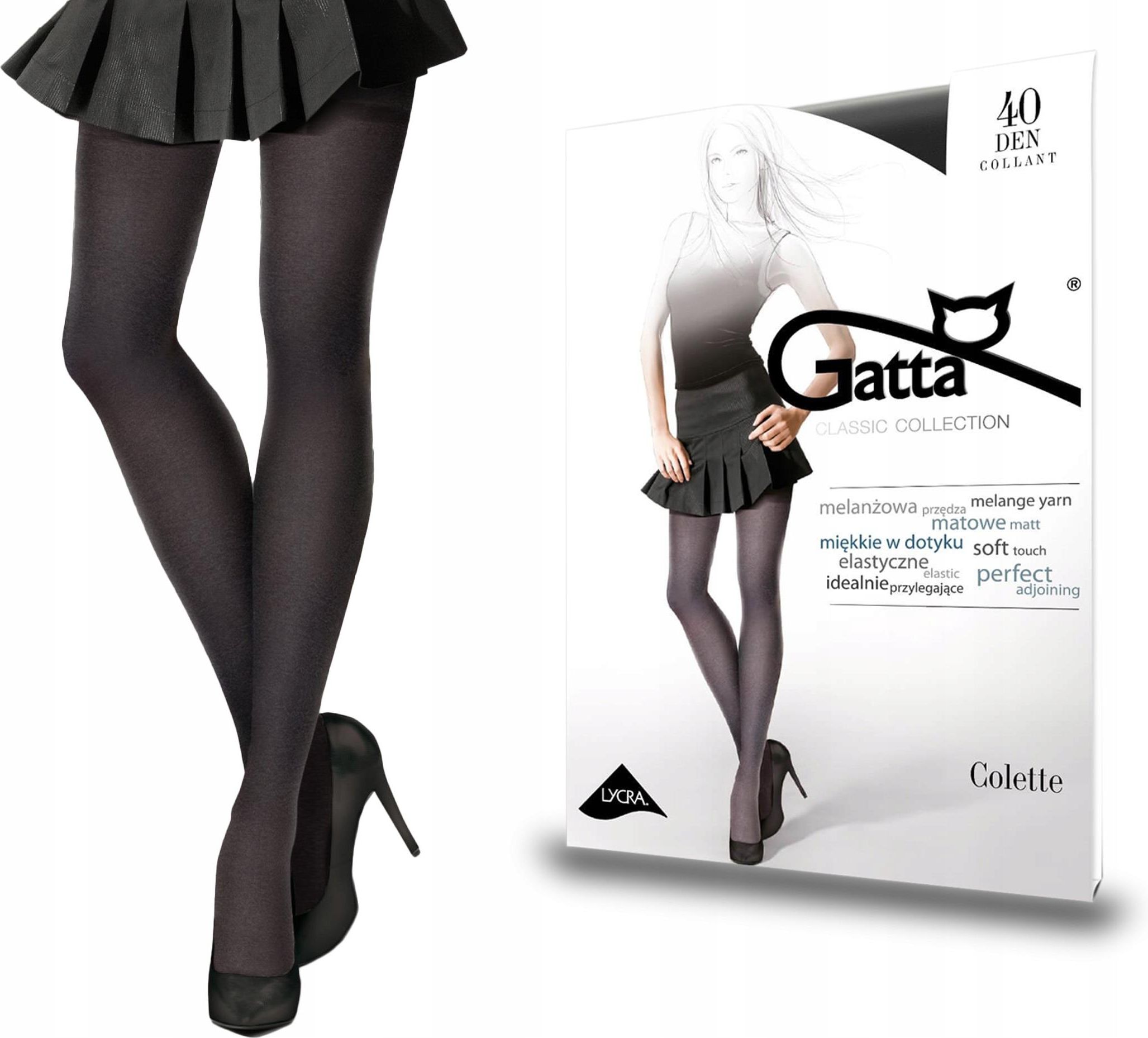 Gatta rajstopy damskie Colette 1, mel2-nero, 2-S - Ceny i opinie - Ceneo.pl
