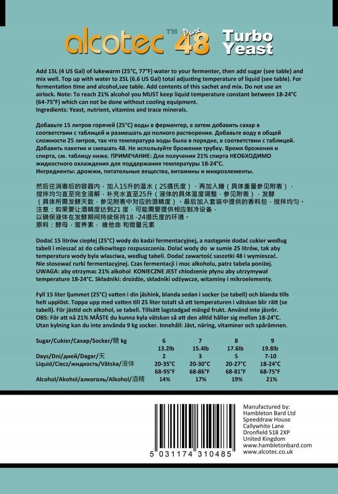 Alcotec Drożdże Gorzelnicze 48 Turbo Pure 3Szt 310483 - Ceny i opinie ...