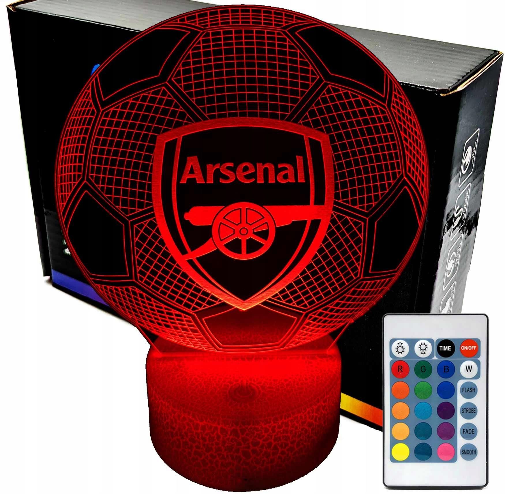 Lampka Nocna Arsenal Fc Piłka Nożna 3D Lamp Led - Ceny i opinie - Ceneo.pl