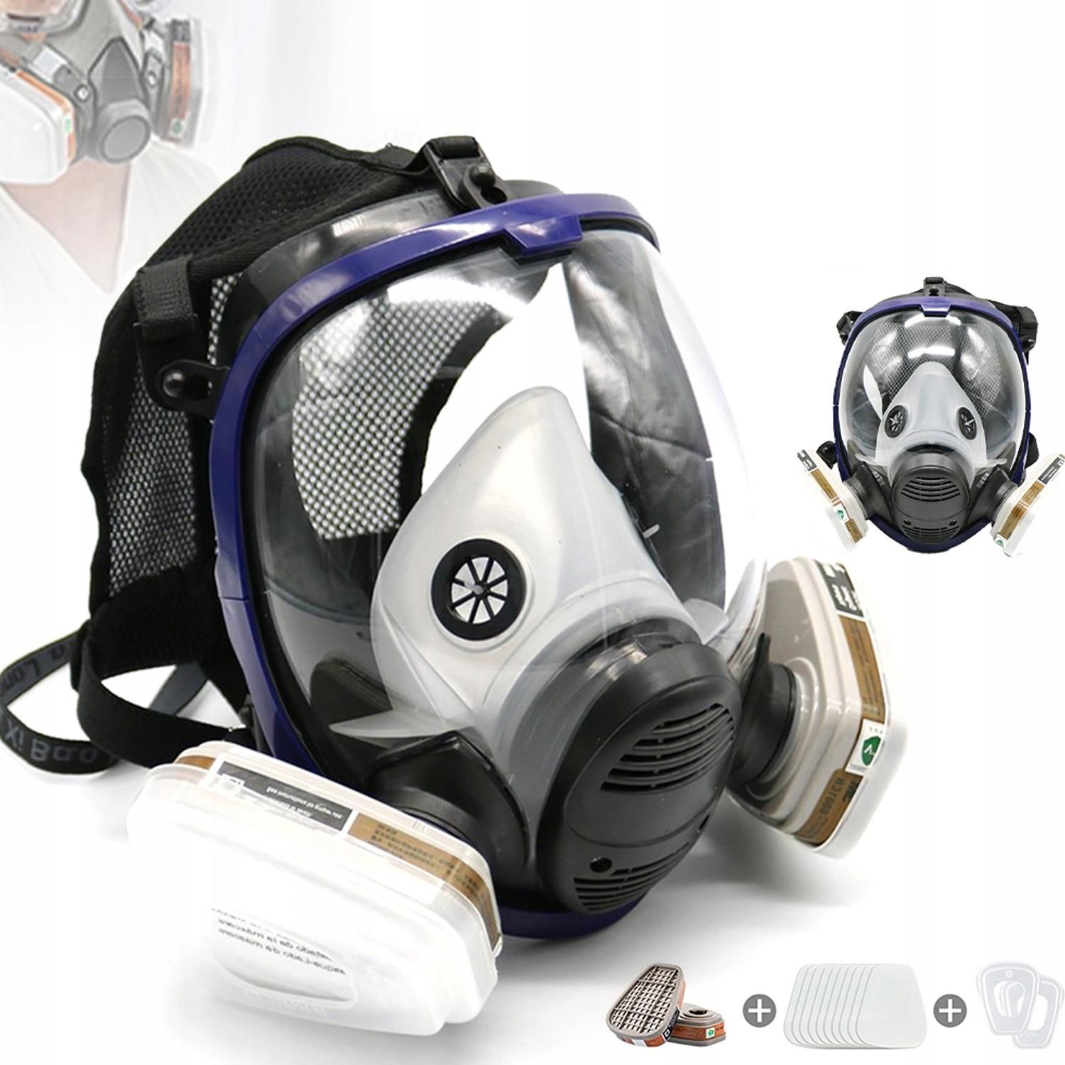 Pełna Maska Respirator 6800 Ochrona Przed Chemikaliami, Formaldehydem ...