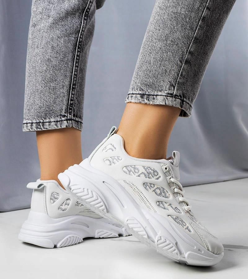 Szare sneakersy zdobione monogramem HH-28 39 - Ceny i opinie - Ceneo.pl