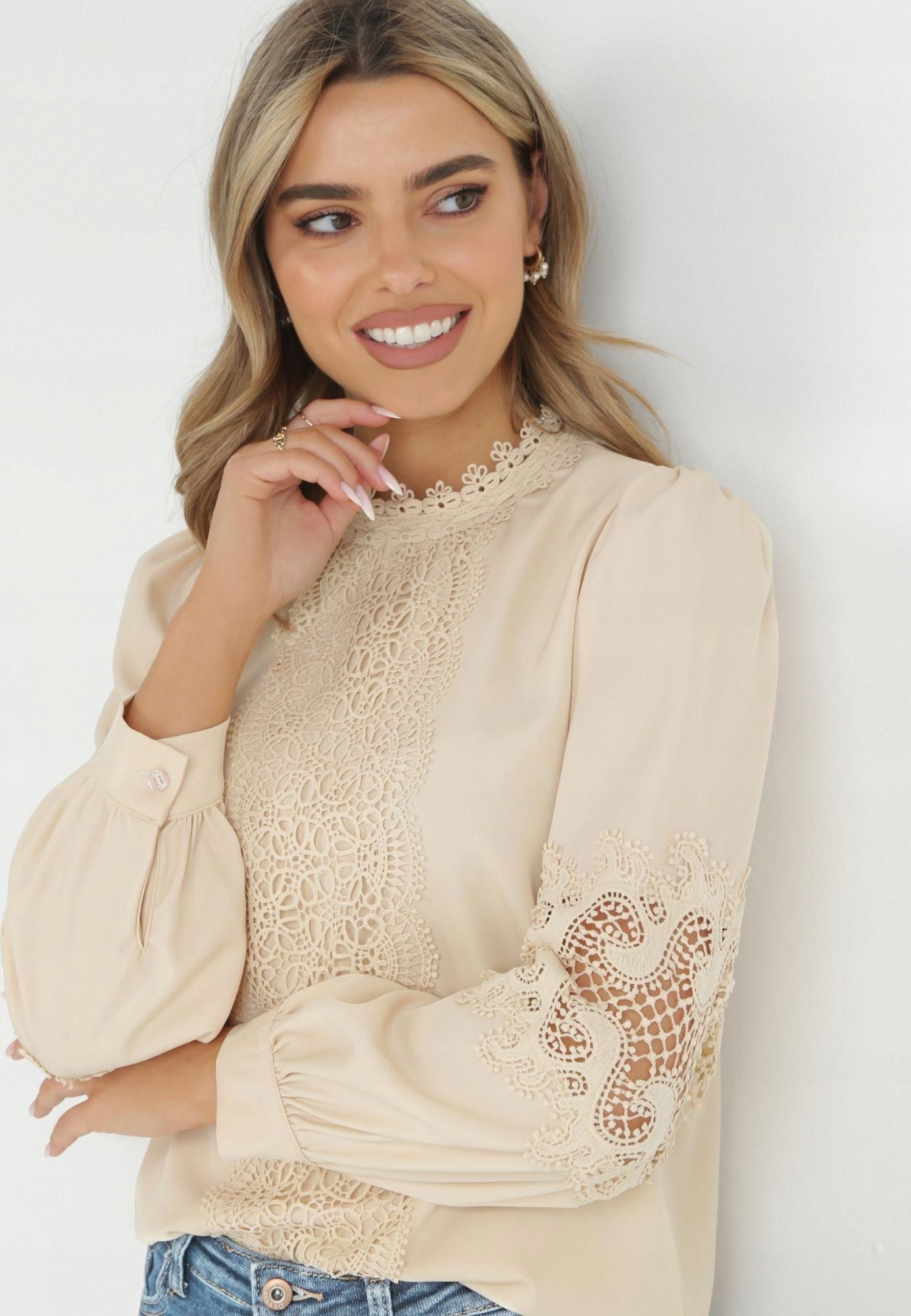 Born2Be Beżowa Bluzka damska - Ceny i opinie - Ceneo.pl