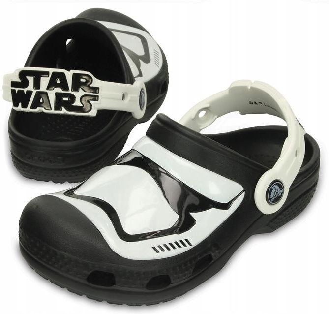 CROCS CC STORMTROOPER STAR WARS Klapki dziecięce czarne antybakteryjne ...