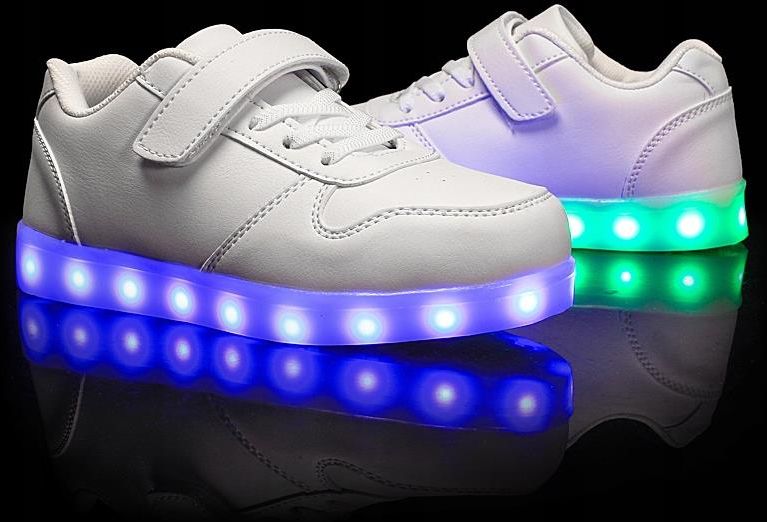 Buty Led Z Podświetleniem Świecące Na Rzep Białe - Ceny i opinie - Ceneo.pl