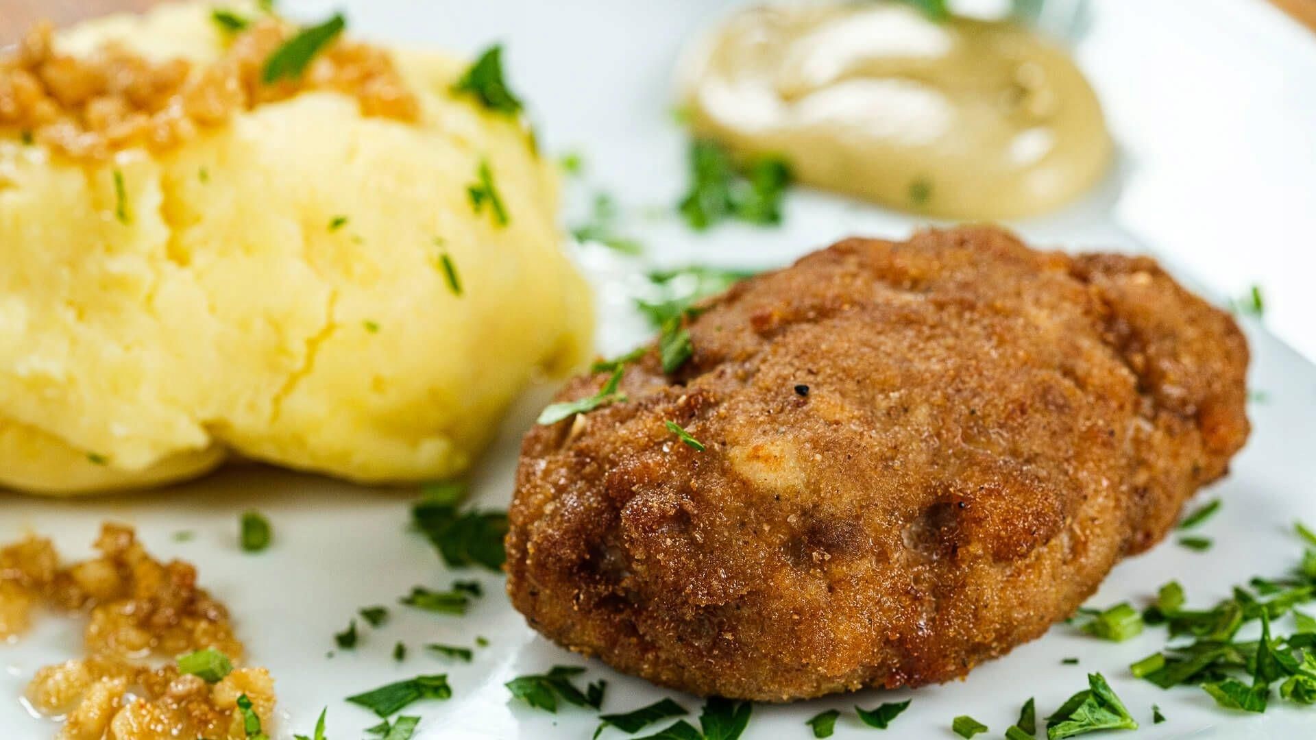 Kościuszko Kotlet Mielony Ziemniaki I Skwarki Gotowe Danie Puszka 400g ...