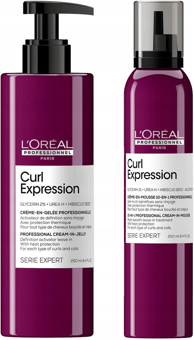 Odżywka do włosów Loreal Curl Expression zestaw krem i pianka do włosów ...