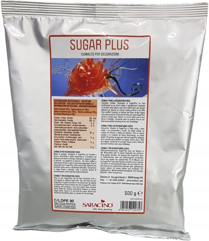 Saracino Izomalt Cukierniczy 500g 0,5kg Substytut Cukru Do Dekoracji ...