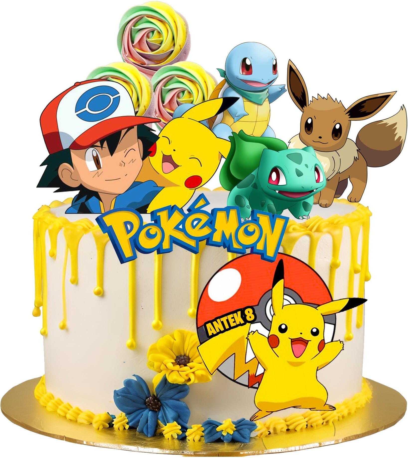 Waferspremium Opłatek Na Tort Pokemon Pikachu Postaci Napis - Ceny i ...