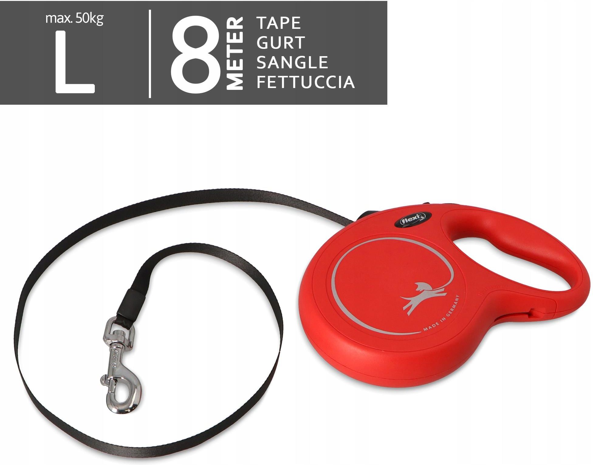 Flexi Smycz Automatyczna Taśma Psa L 50Kg 8M Pojemnik Multi Box 80X ...