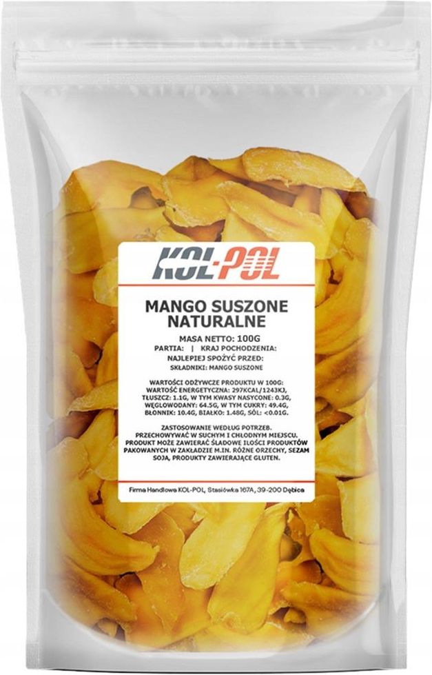 Kol-Pol Mango Suszone 100g Naturalne Plastry Bez Cukru - Ceny i opinie ...