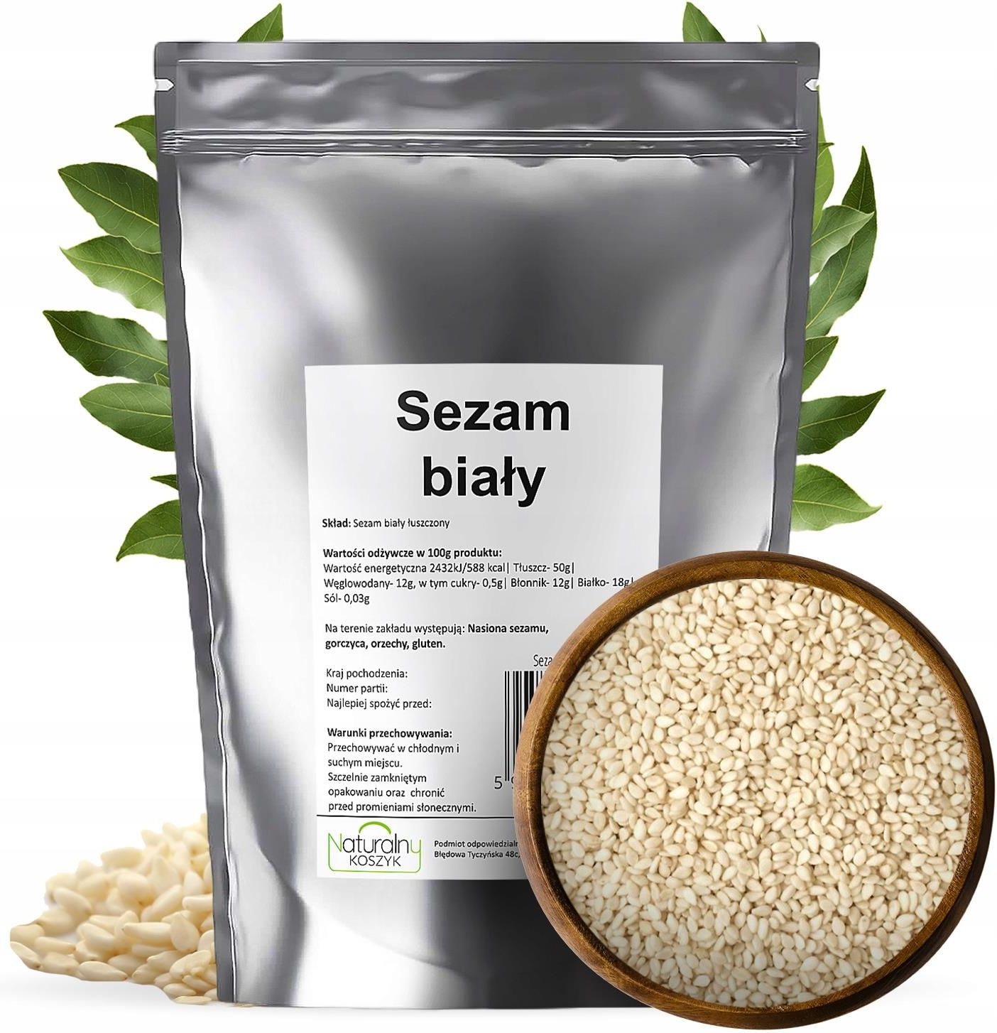 Solup Sezam Biały Łuskany 0,5kg Naturalny Świeży 500g - Ceny i opinie ...