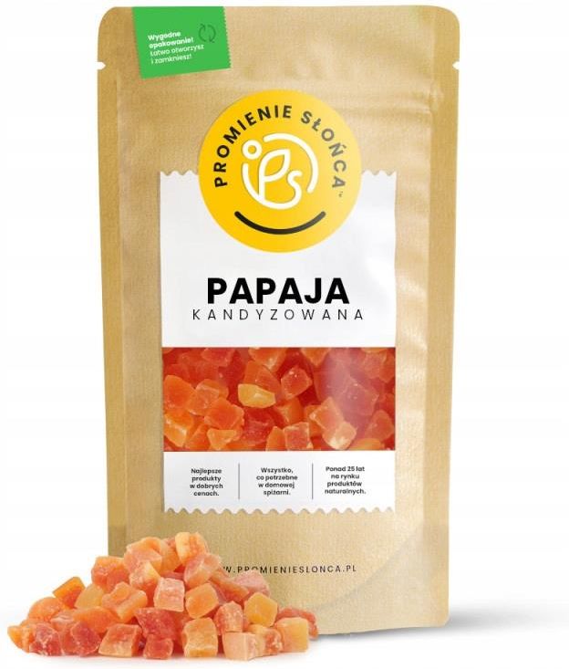 Promienie Słońca Papaja Kandyzowana Kostka 250g - Ceny i opinie - Ceneo.pl