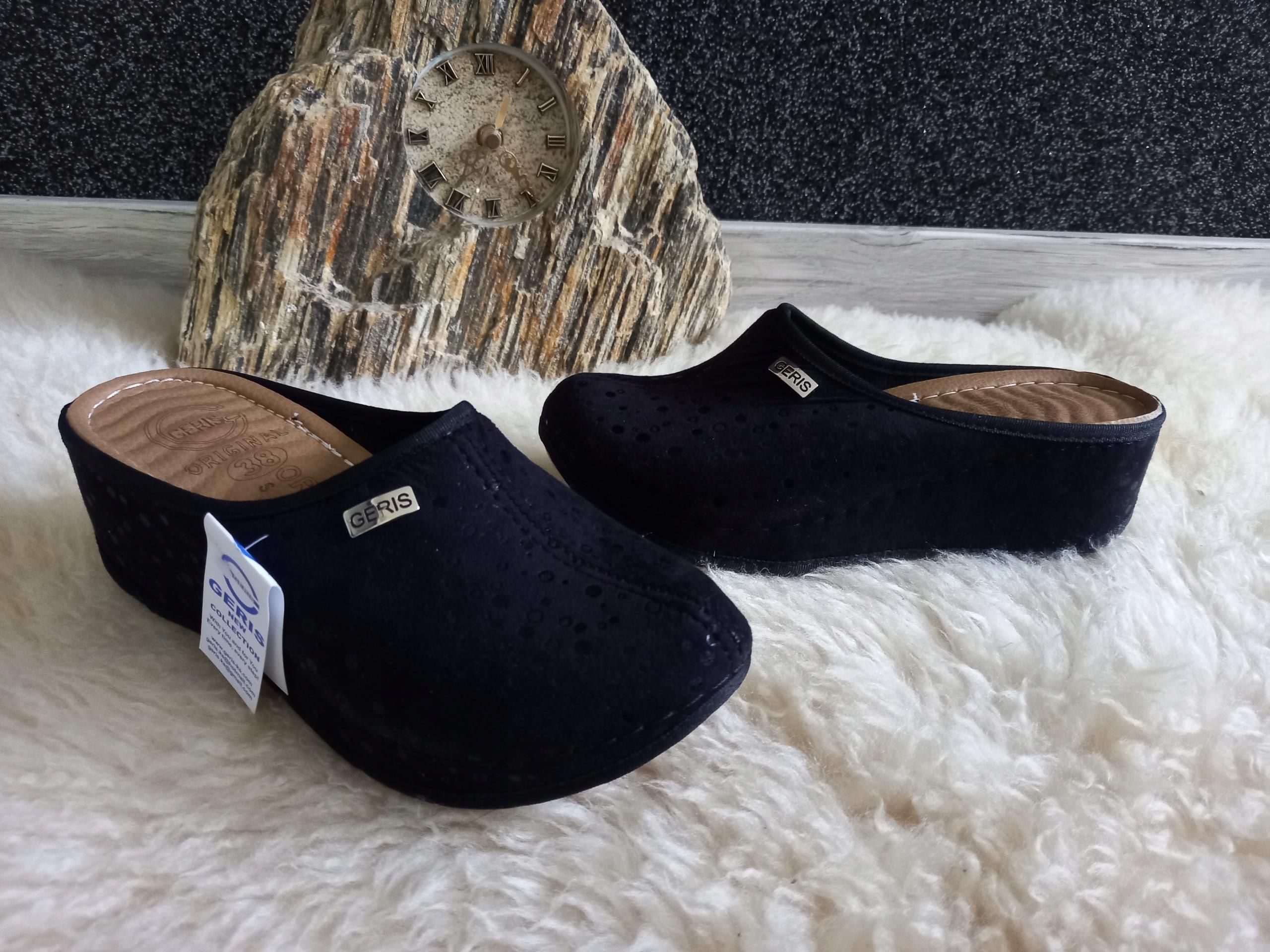 Czarne Ortopedyczne Klapki Trepki -39- Domowe Zakryte Palce Bhp - Ceny ...