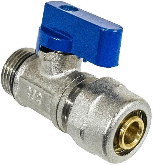 Zawór Vemos Zawór Kurek Kulowy Mini 1/2'' Dn15 Złączka Pex 16 Niebieski ...