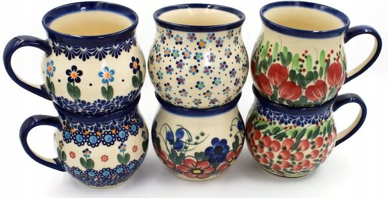 Ceramika Artystyczna Beata Woźniak Kubki Ceramiczne 6Szt. Kubek ...