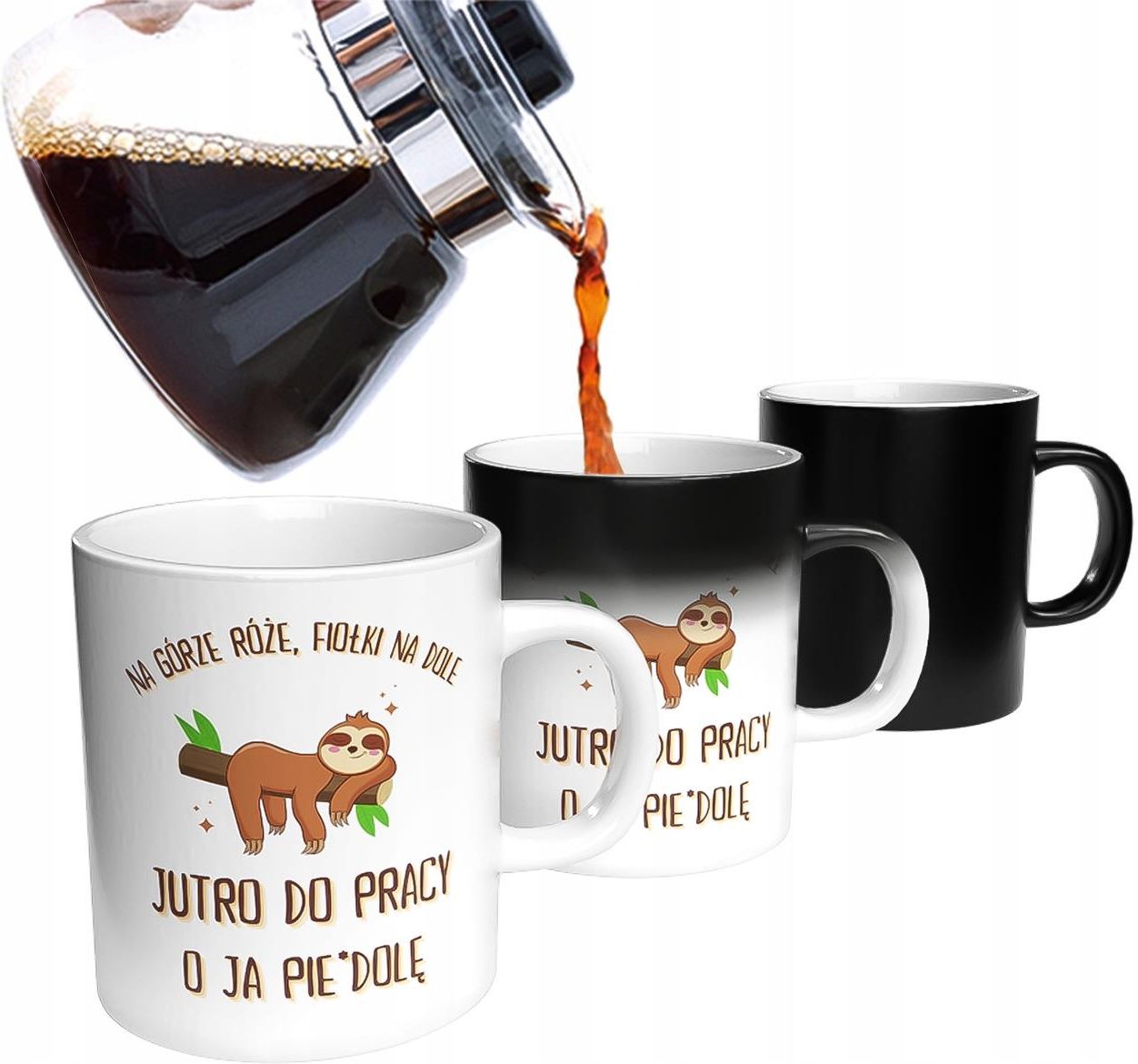 Kubek Magiczny Humor Praca Biuro Szkoła Na Górze Róże Leniwiec - Opinie ...