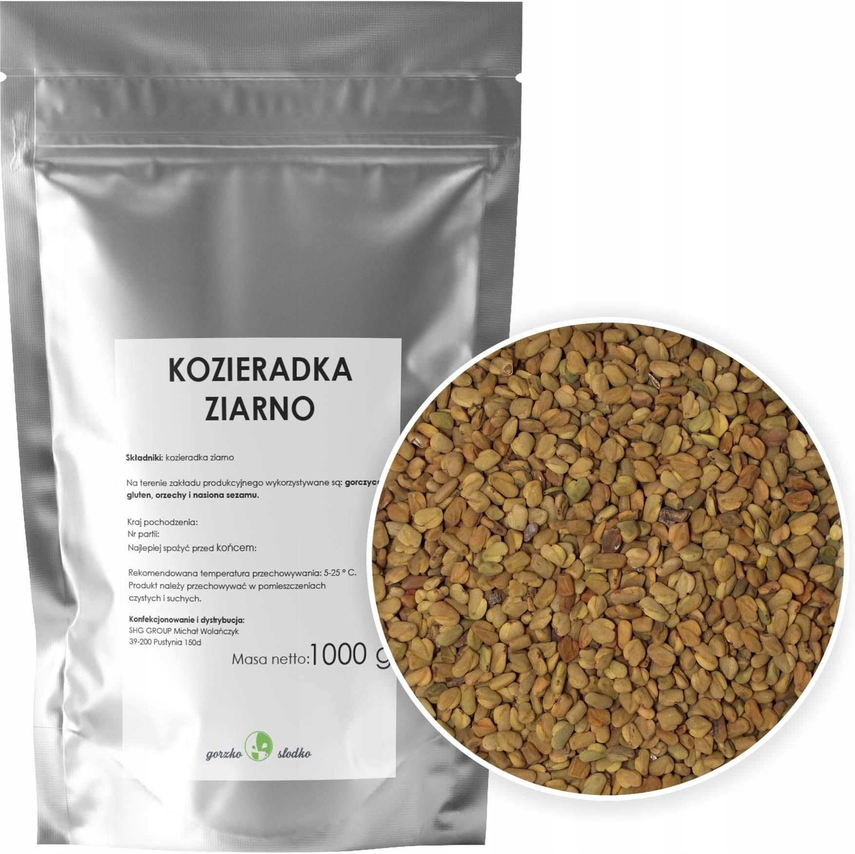 Koszyk Zdrowia Kozieradka Ziarno Przyprawa Marynaty Sosy 1kg - Ceny i opinie - Ceneo.pl