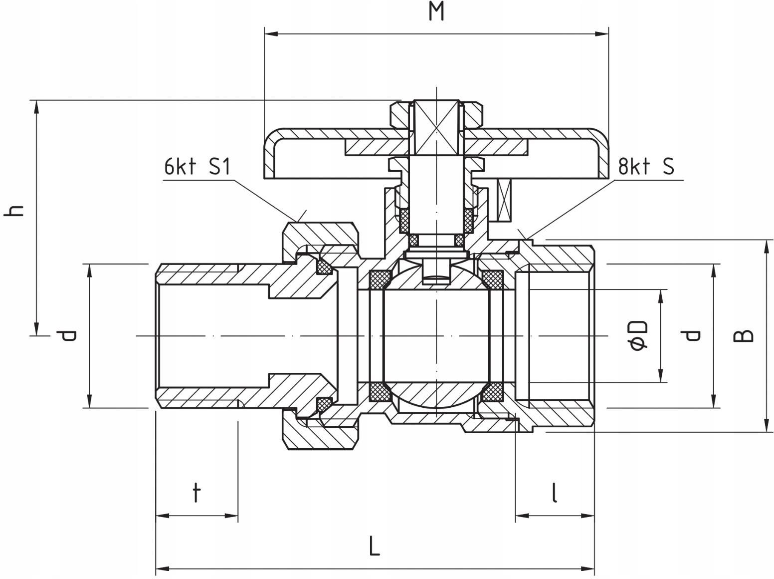 Zawór Perfexim Zawór Kulowy Półśrubunek 3/4 Kurek Perfekt Motyl ...