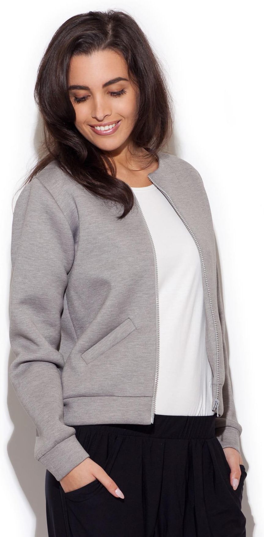 Kurtka Damska Model K244 Grey - Katrus - Ceny i opinie - Ceneo.pl