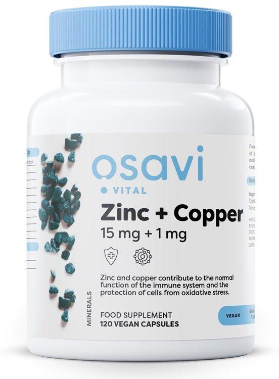 Osavi Zinc + Copper 15Mg + 1Mg 120 Kaps - Opinie i ceny na Ceneo.pl