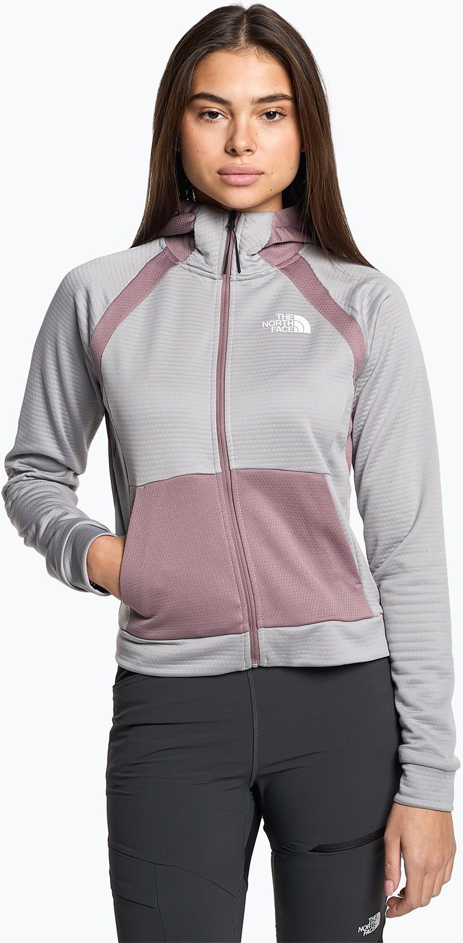 Bluza Trekkingowa Damska The North Face Ma Full Zip Fleece Meld Grey/Fawn Grey - Ceny i opinie ...