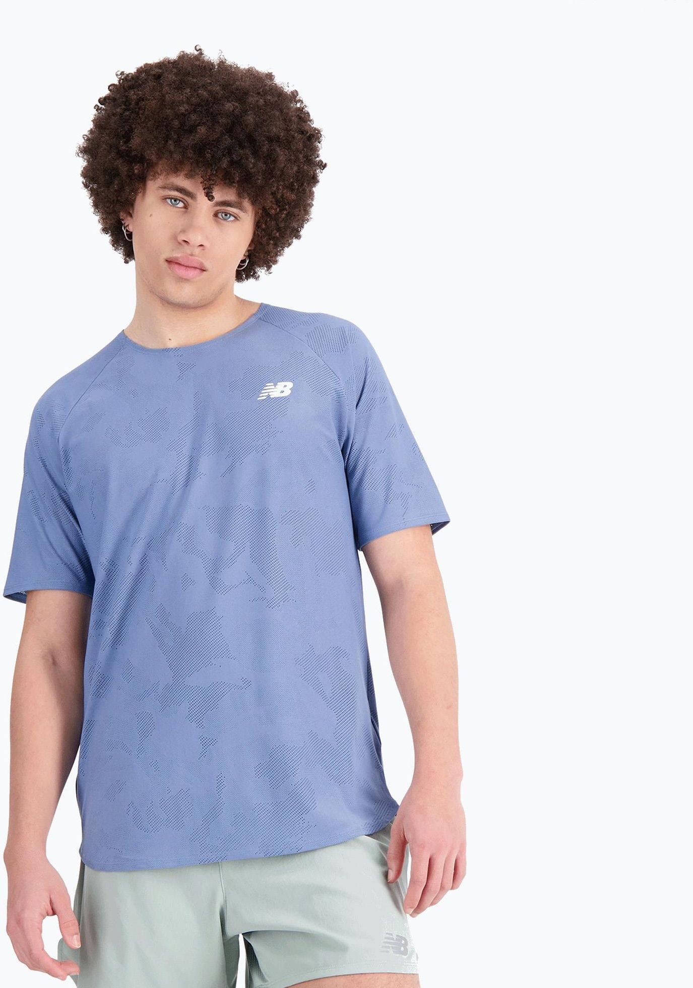 Koszulka Do Biegania Męska New Balance Q Speed Jacquard Short Mercury ...