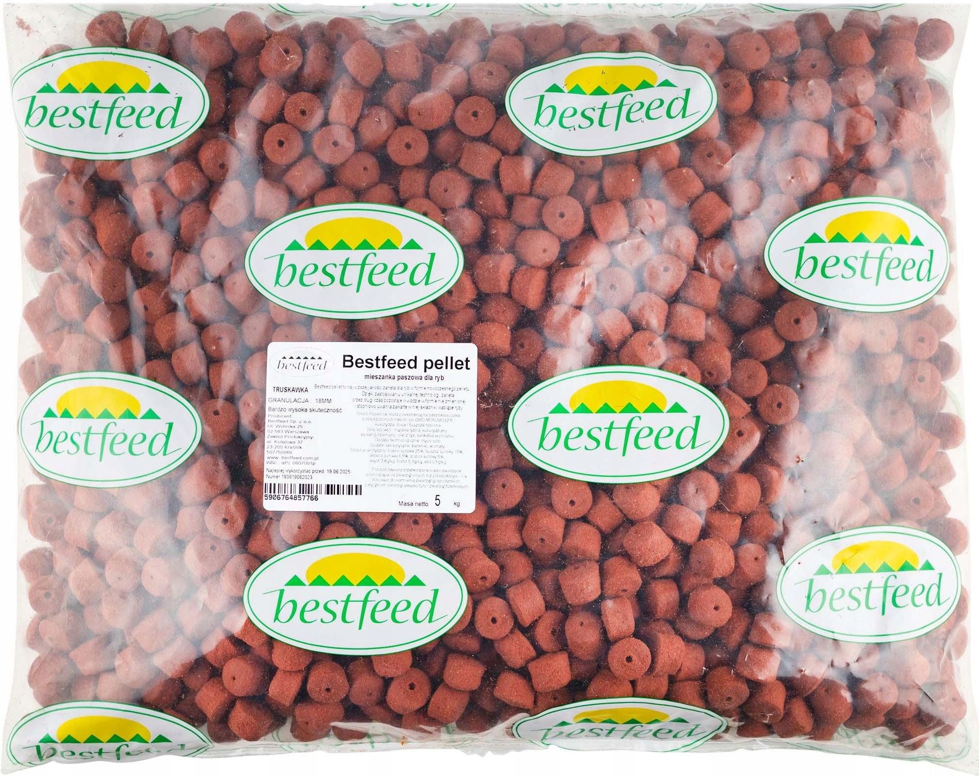 Best Feed Pellet Zanętowy Z Otworem Bestfeed Truskawka 18mm 5 Kg ...