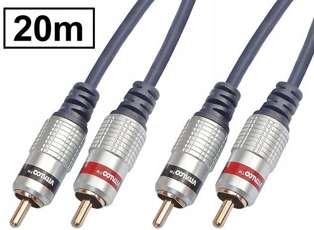Kabel Cinch 2xRCA-2xRCA Hq Vitalco 20m - Ceny i opinie - Ceneo.pl