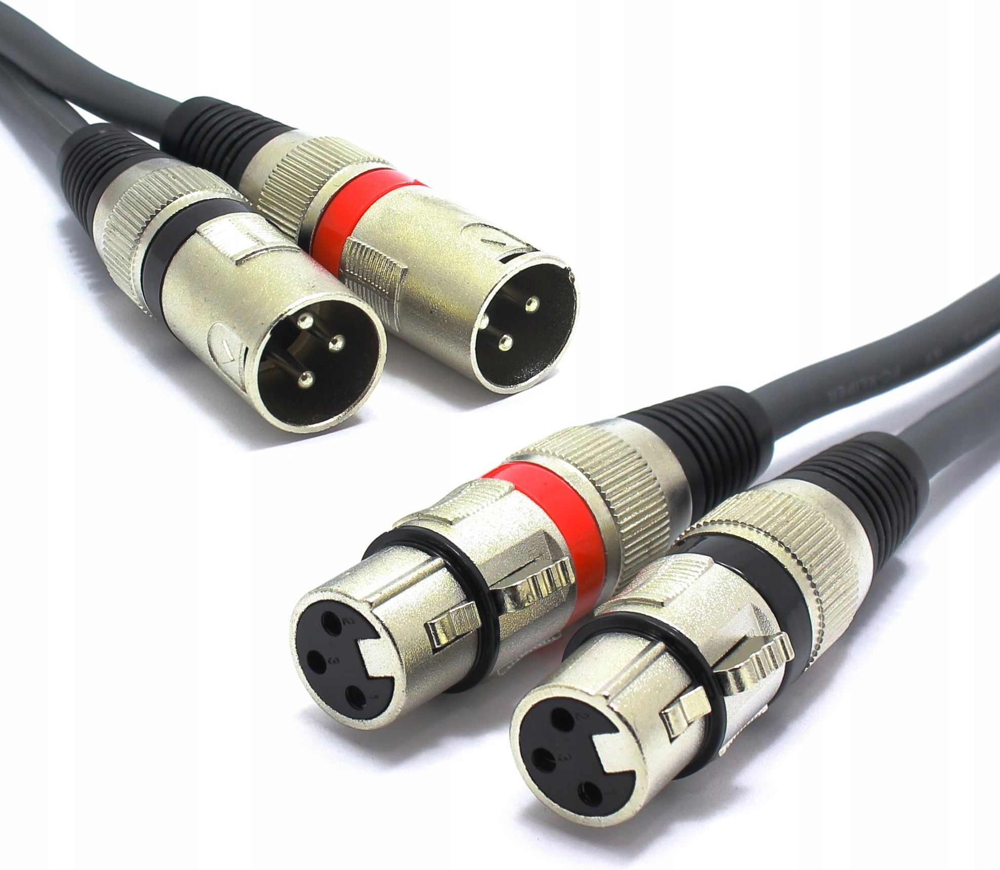 Kabel 2X Xlr Męski 2X Gniazdo Xlr Vitalco 3M Wtyk Męski Żeński Podwójny ...